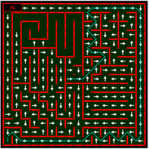 Diagonal paths for a micromouse using a state machine